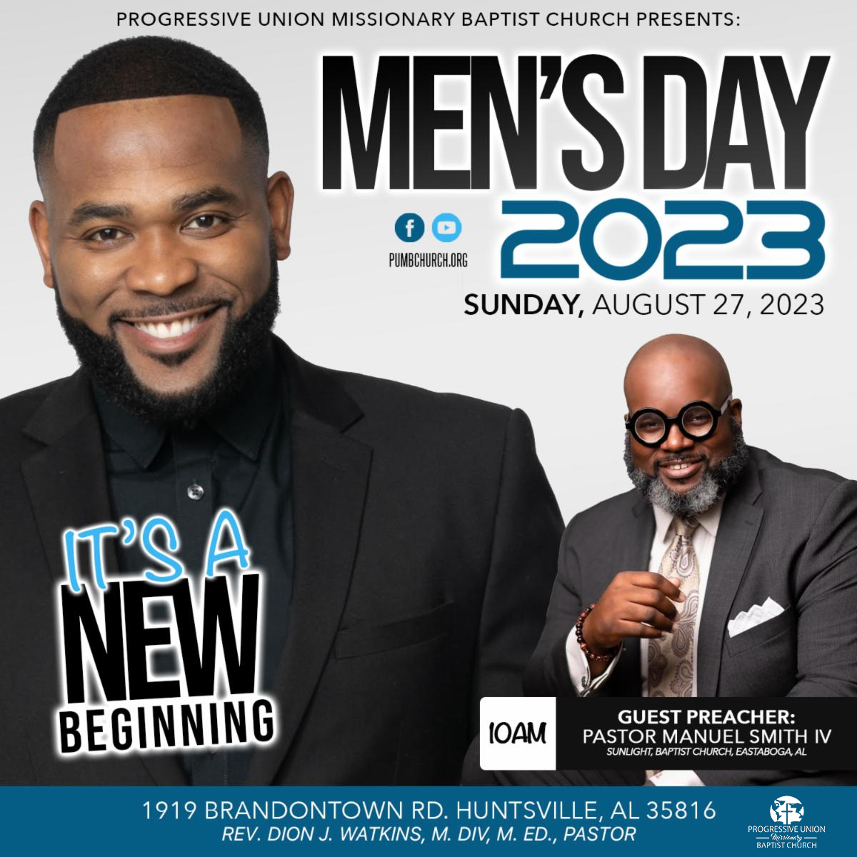 Men's Day - Progressive Union Missionary Baptist Church